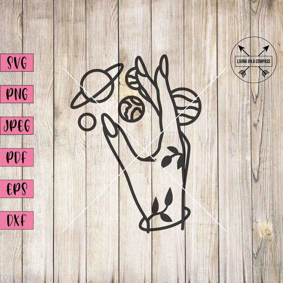 Planets Svg Planets Clipart Hand Svg Planets Print - Etsy