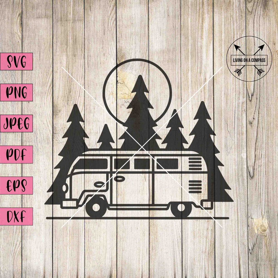 Van Svg, Van Png, Camper Decor, Camper Svg, Travel Stickers, Travel ...