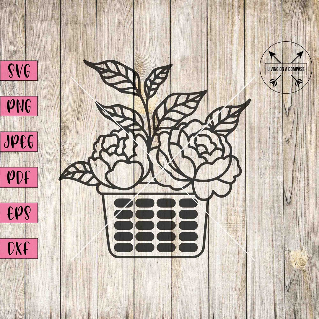 Rosen Korb svg Blumen Korb Rosen svg Rosen Clipart - Etsy Schweiz