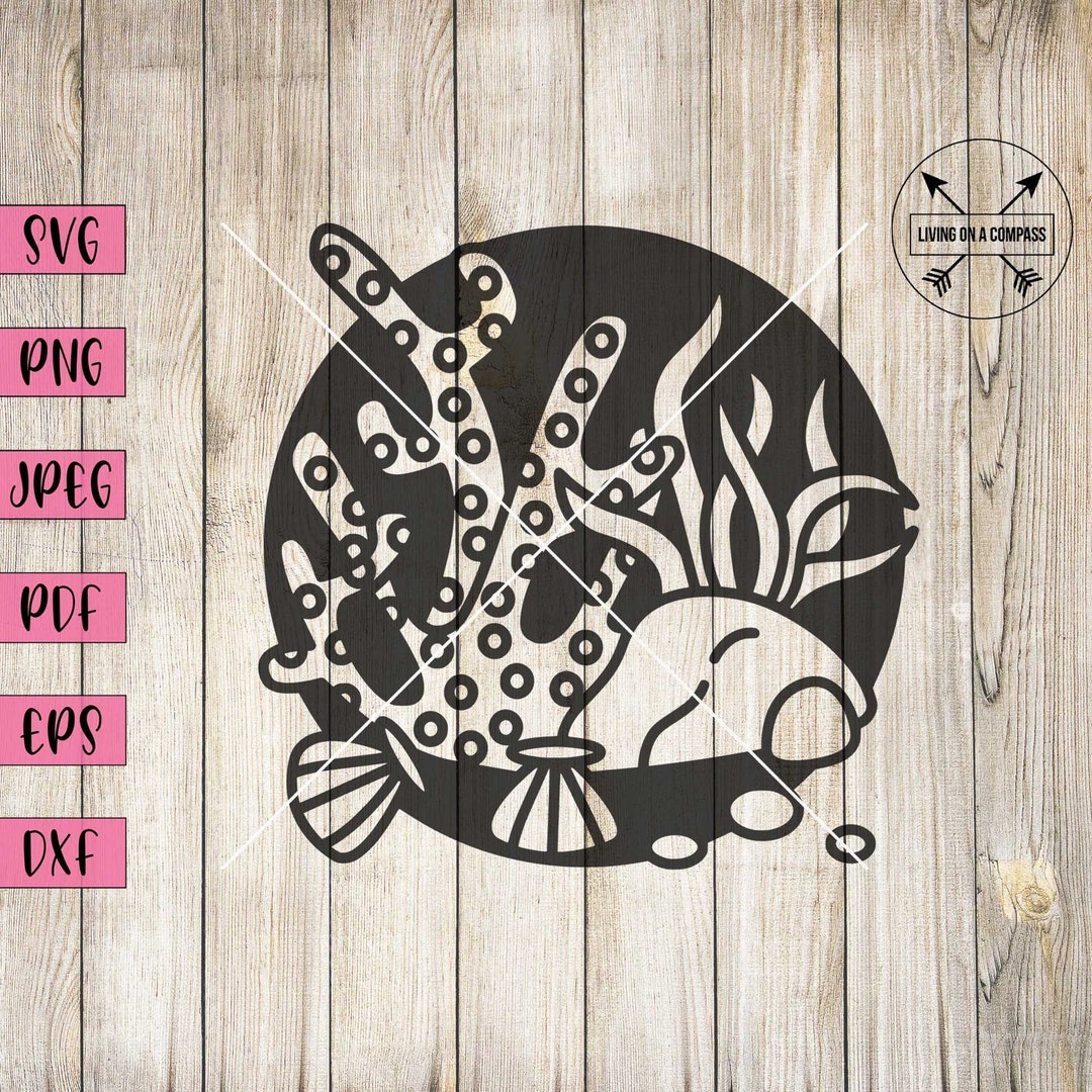Coral Svg, Coral Clipart, Seaweed Svg, Shell Svg, Shell Png, Shell Wall ...