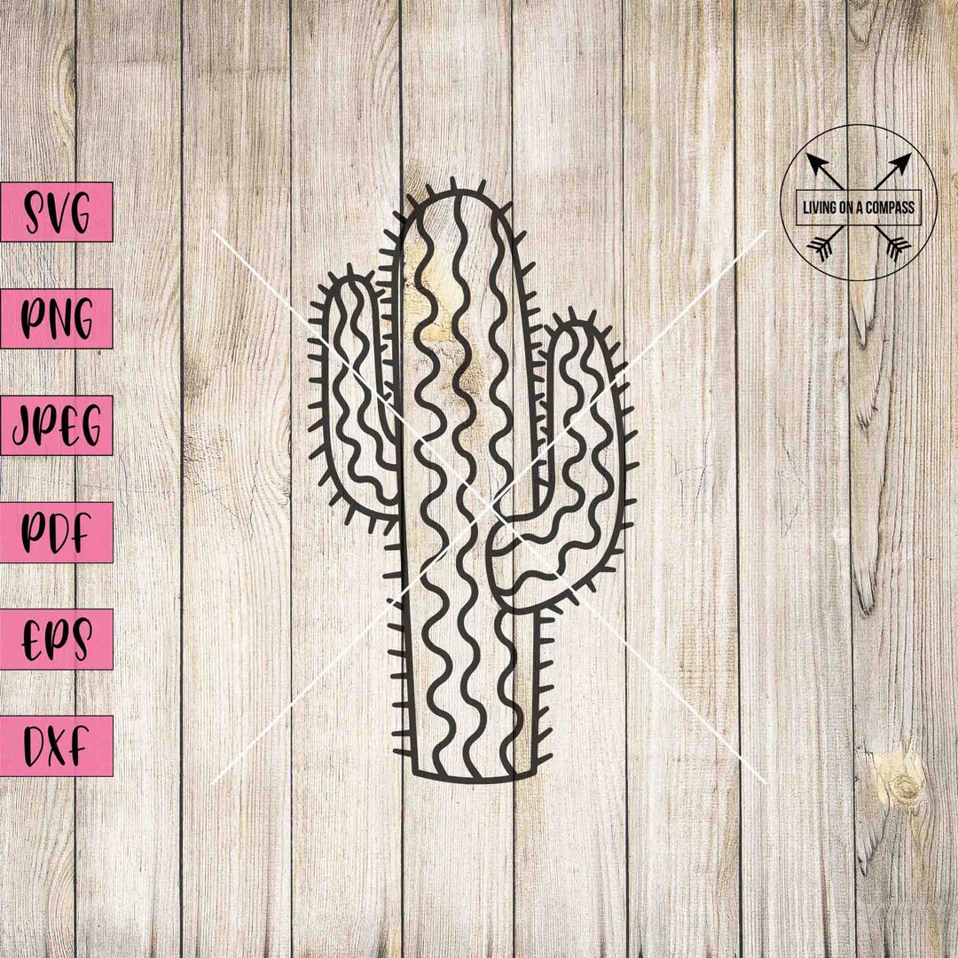 Cactus Svg, Cactus Cut File, Cactus Clipart, Cactus Decor, Cactus ...