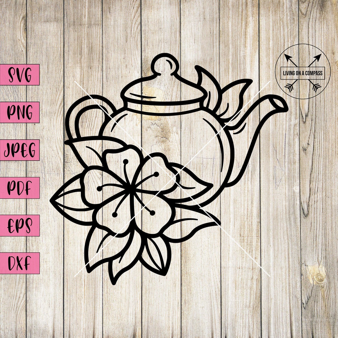 Tea Cup Svg, Tea Clipart, Tea Party Clipart, Tea Cup Cut File, Teapot ...