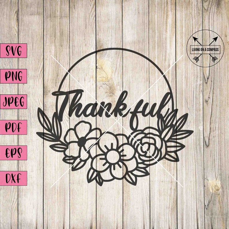 Thankful Svg Thankful Png Thankful Word Art Thank You - Etsy