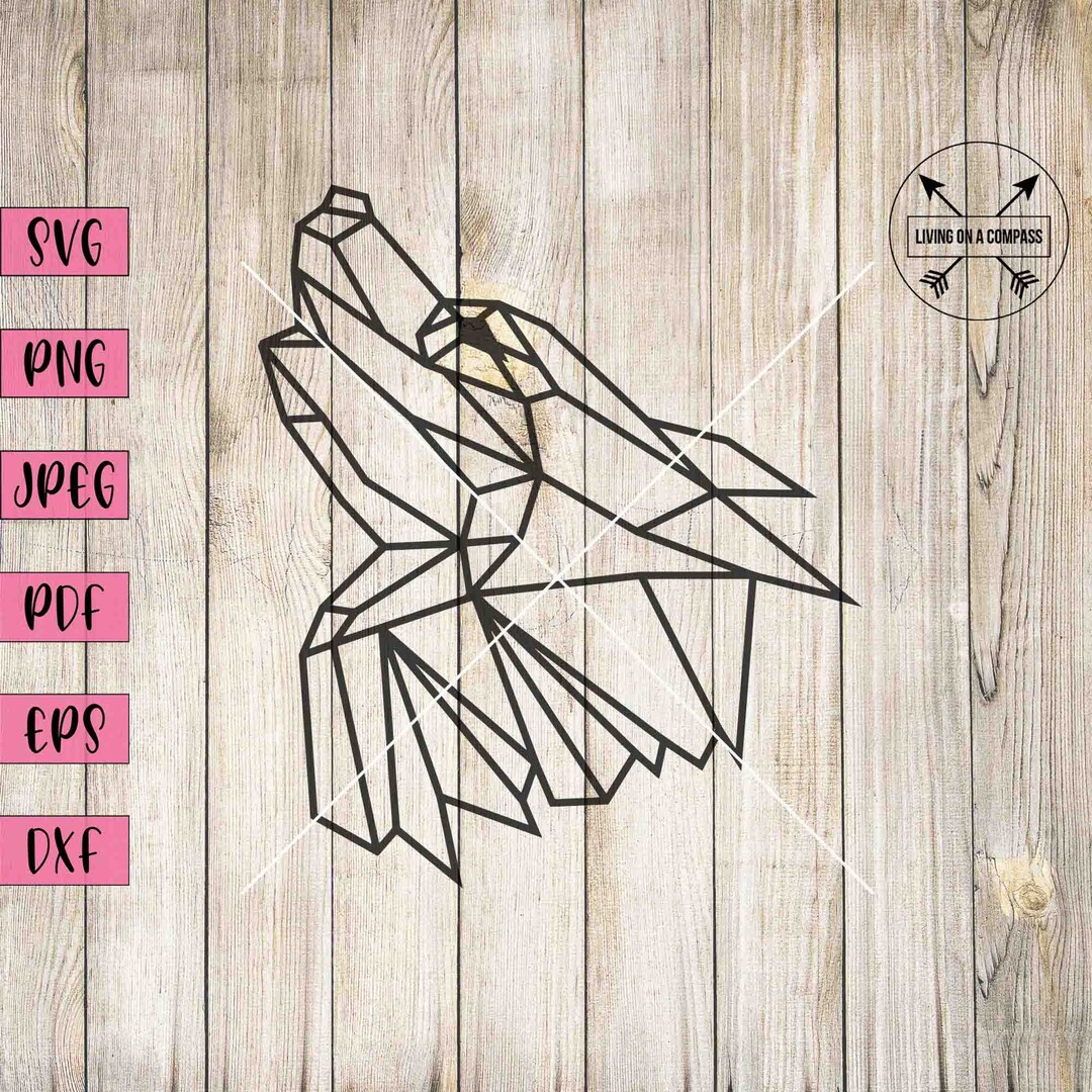 Geometric Wolf, Wolf Svg, Howling Wolf Svg, Howling Wolf Stencil, Wolf ...