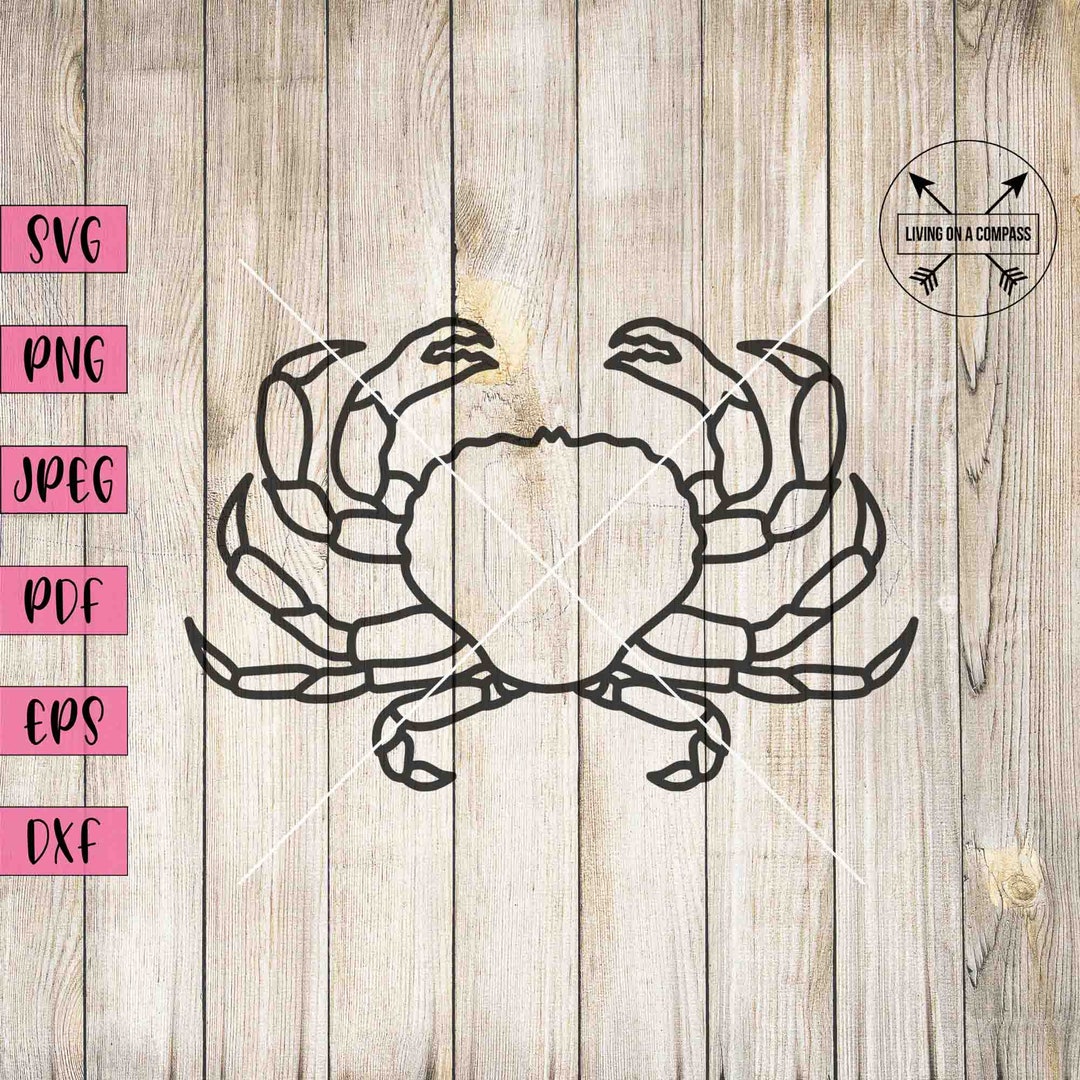 Crab Svg, Crab Clip Art, Crab Decal, Sea Creature Svg, Ocean Svg ...