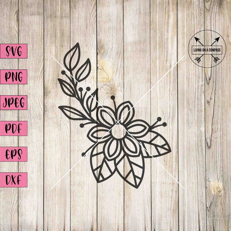 Flower Corner Svg Floral Corner Svg Flower Border Svg - Etsy