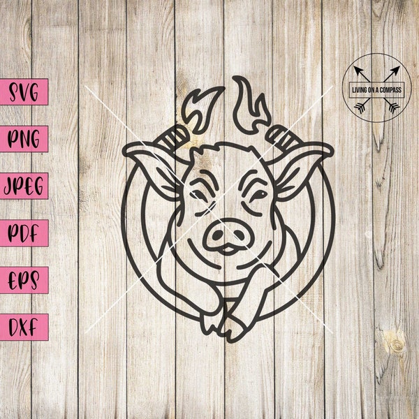 Bbq Pig Clip Art - Etsy