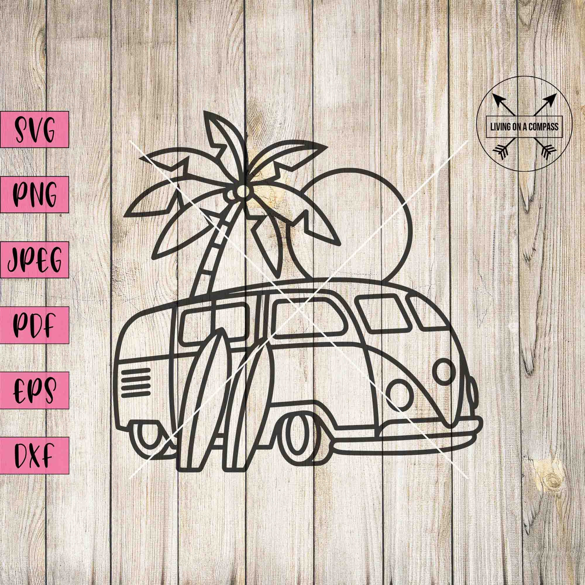 Van Svg, Beach Van, Hippie Car, Hippie Svg, Hippie Clipart, Hippie ...