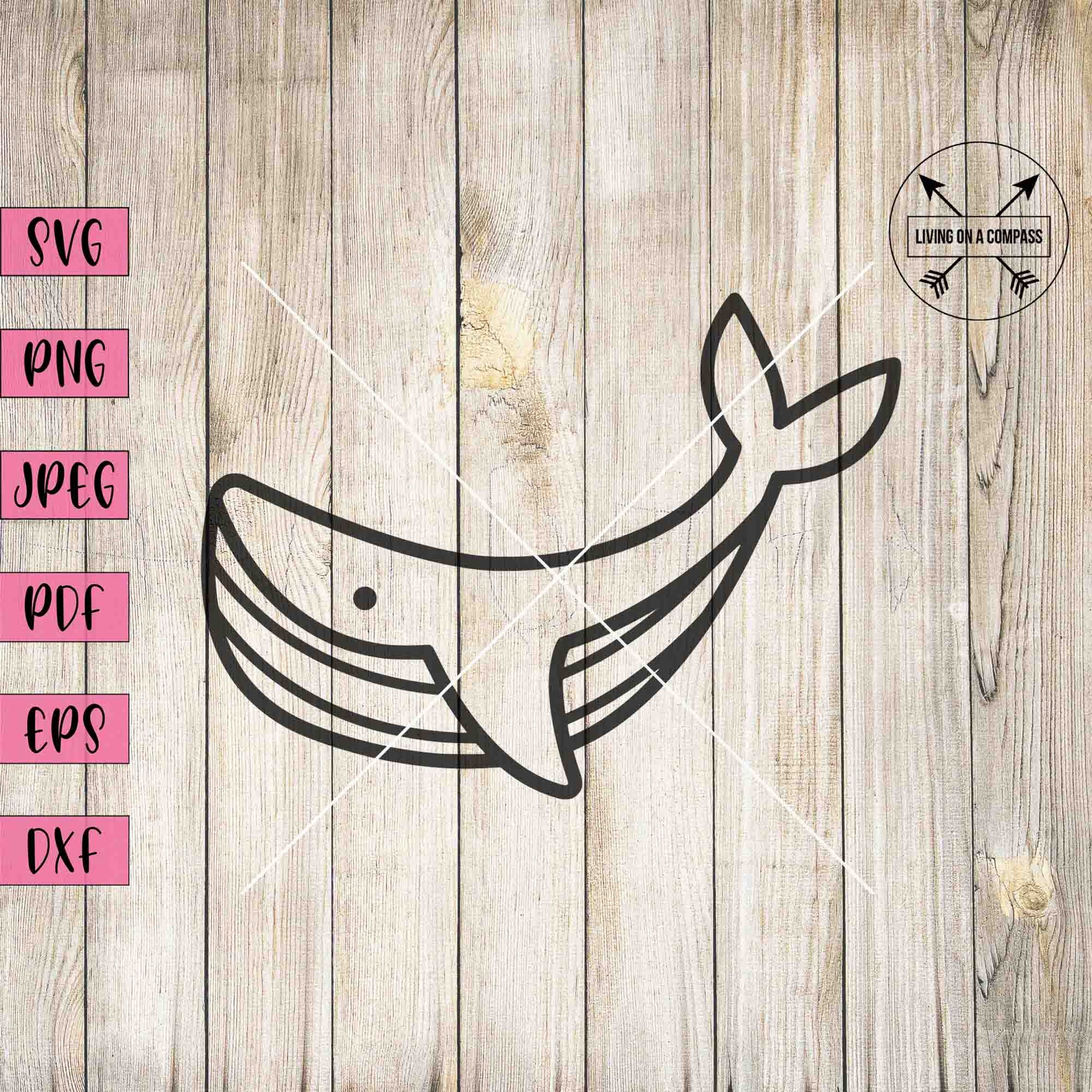 Whale Svg, Whale Png, Whale Clipart, Sea Creature Clipart, Ocean Svg ...