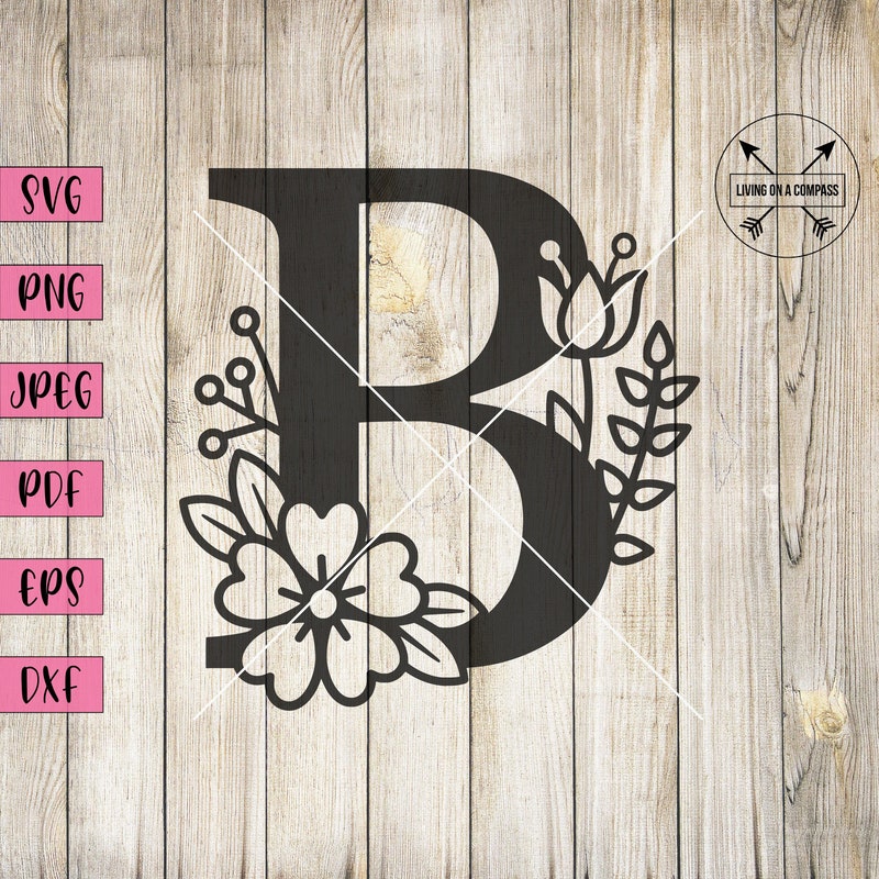 B Split Letter Monogram - Etsy