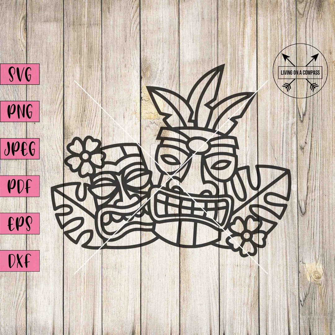 Tiki Svg, Tiki Statue, Tiki Bar Decor, Tiki Bar Sign, Luau Birthday ...