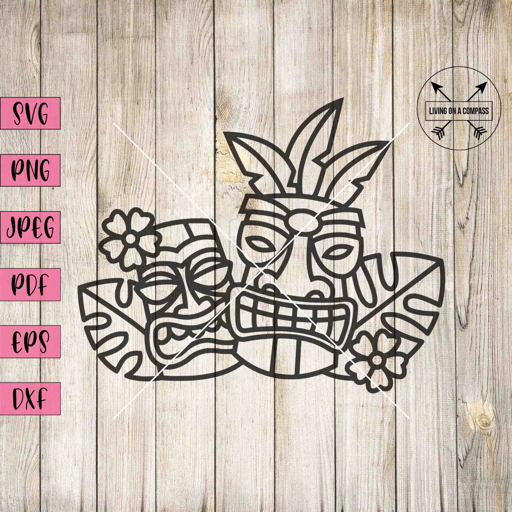 Tiki Svg, Tiki Statue, Tiki Bar Decor, Tiki Bar Sign, Luau Birthday ...