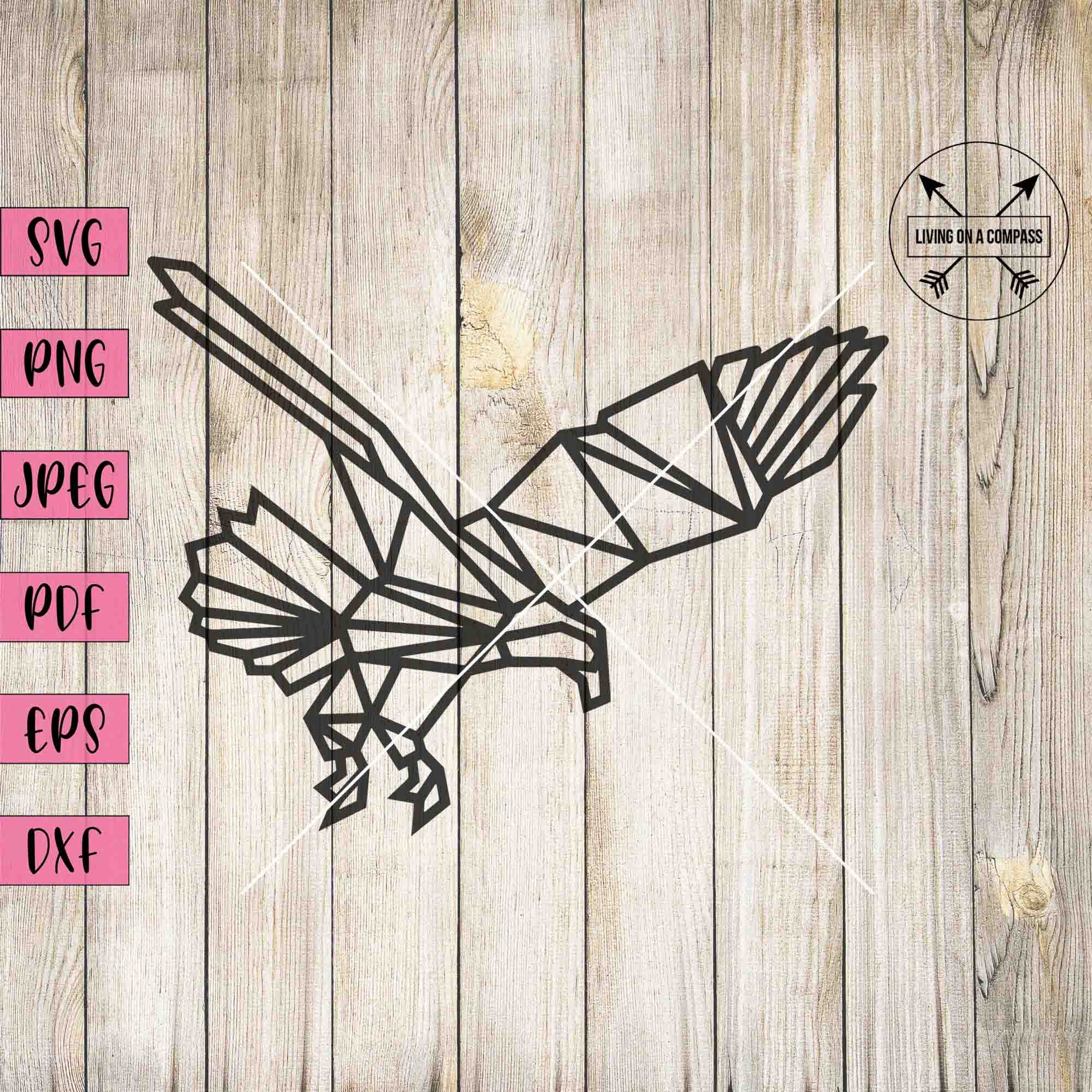 Geometric Eagle, Geometric Hawk, Eagle Svg, Eagle Clipart, Eagle Decal ...