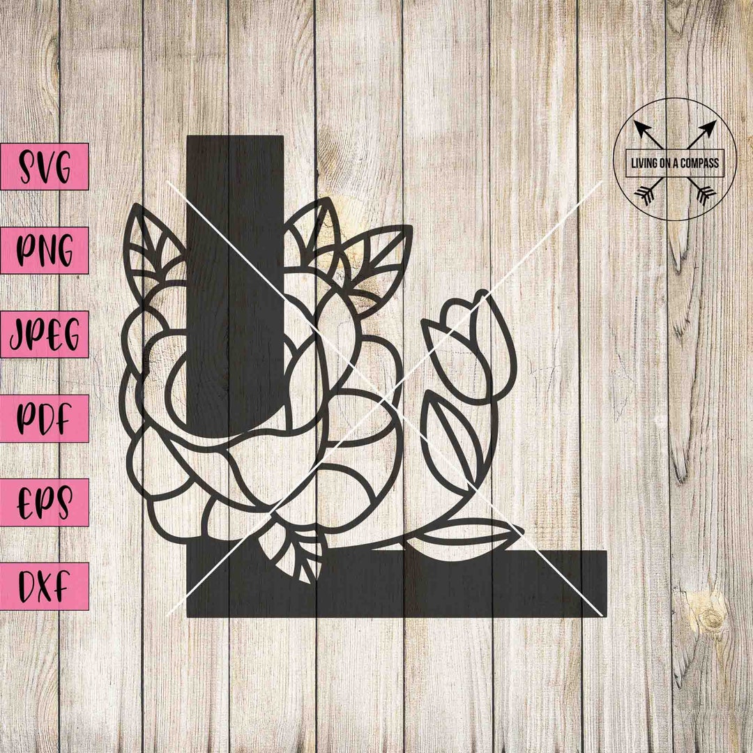 Floral Letter L Svg, Floral Alphabet Svg, Floral Letters, Floral ...