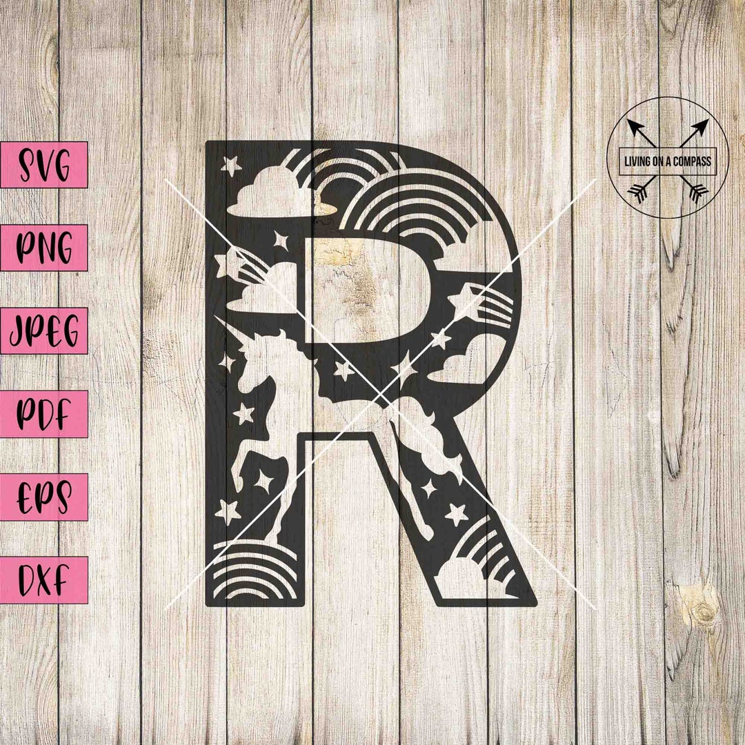 Unicorn Letters Svg, Letter R Svg, Letter R Decor, Letter Svg, Letters ...