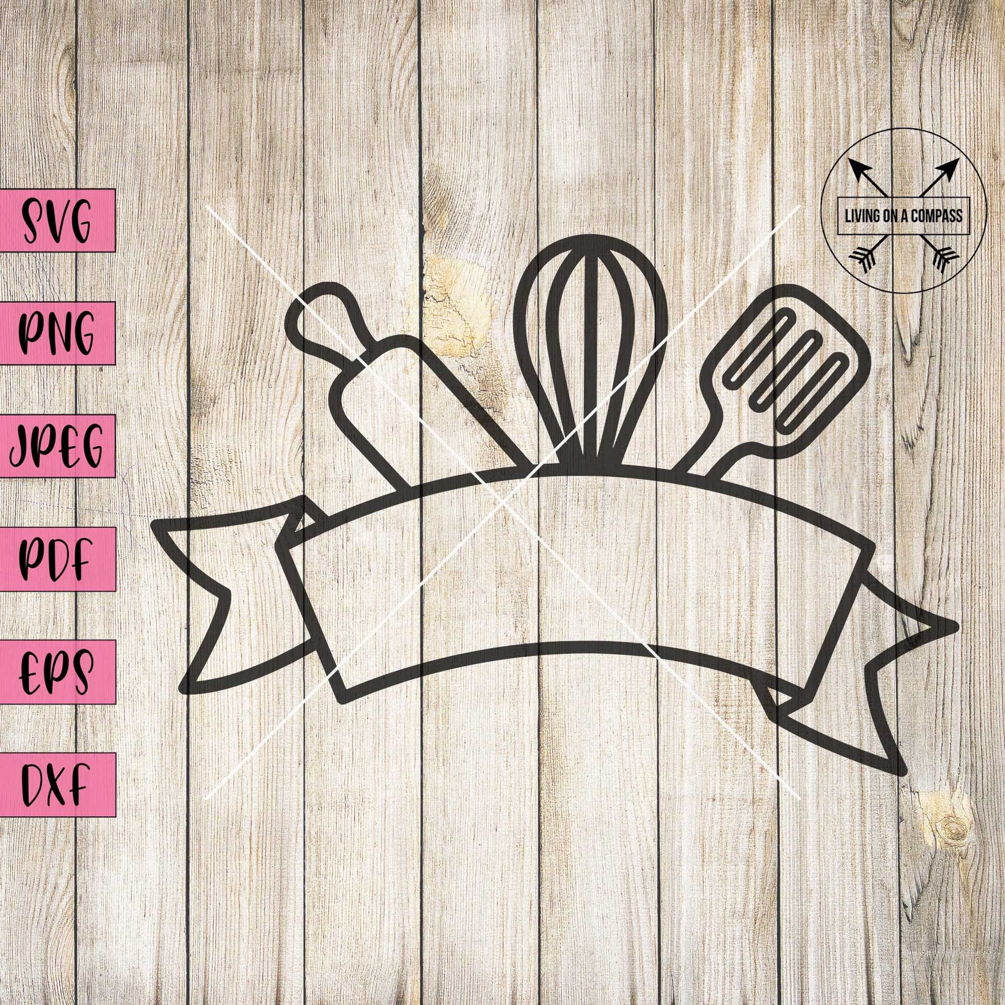 Kitchen Banner Baker Logo Kitchen Signs Kitchen Svg - Etsy