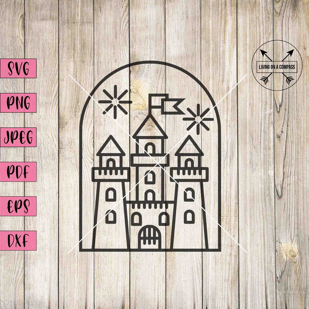 Princess Svg, Castle Clipart, Castle Wall Decal, Castle Cake Topper ...