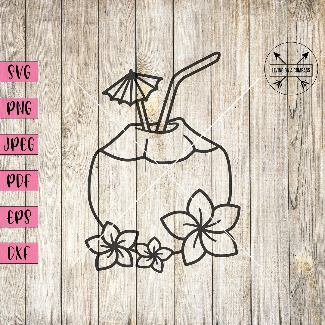 Kokos Svg, Strand Svg, Strand svg, Sommer Svg, Sommer Clipart ...
