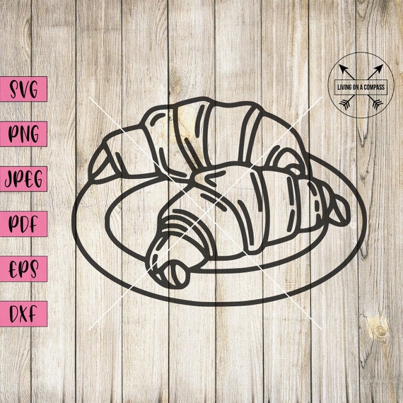 Croissant Svg Bread Svg Bread Clip Art Croissant Pastry - Etsy