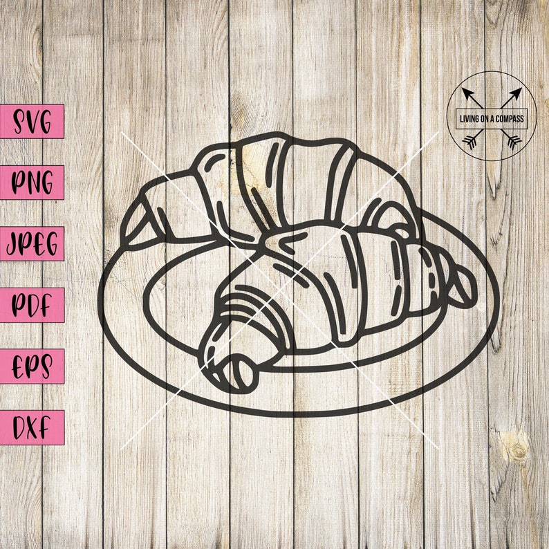 Croissant Svg Bread Svg Bread Clip Art Croissant Pastry - Etsy