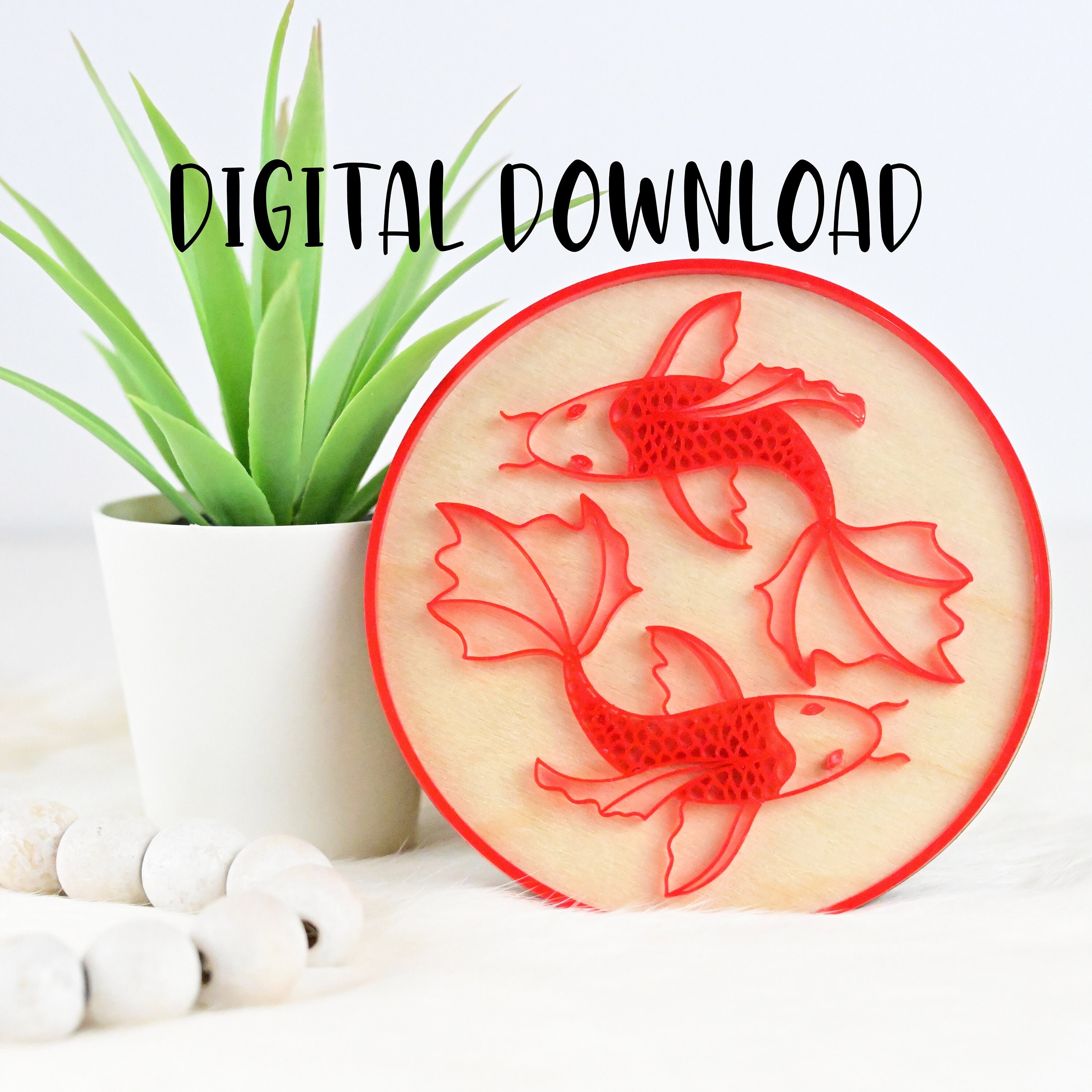 Coy Fish Svg Koi Fish Svg Koy Fish Cut File Wreath Svg - Etsy