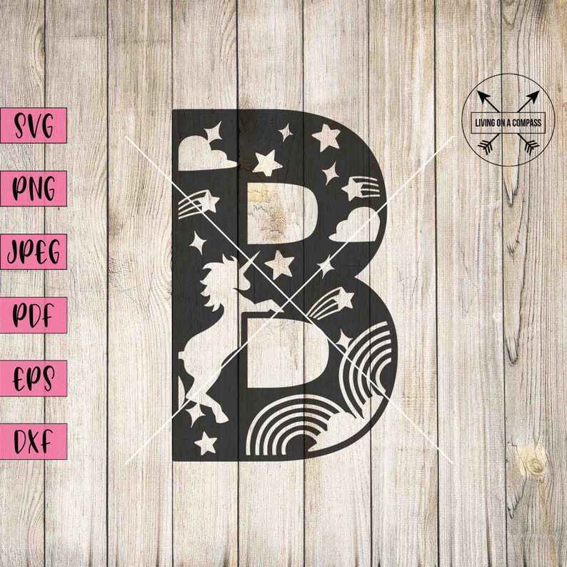 Unicorn Letter B Svg Letter B Alphabet Svg Alphabet Png - Etsy