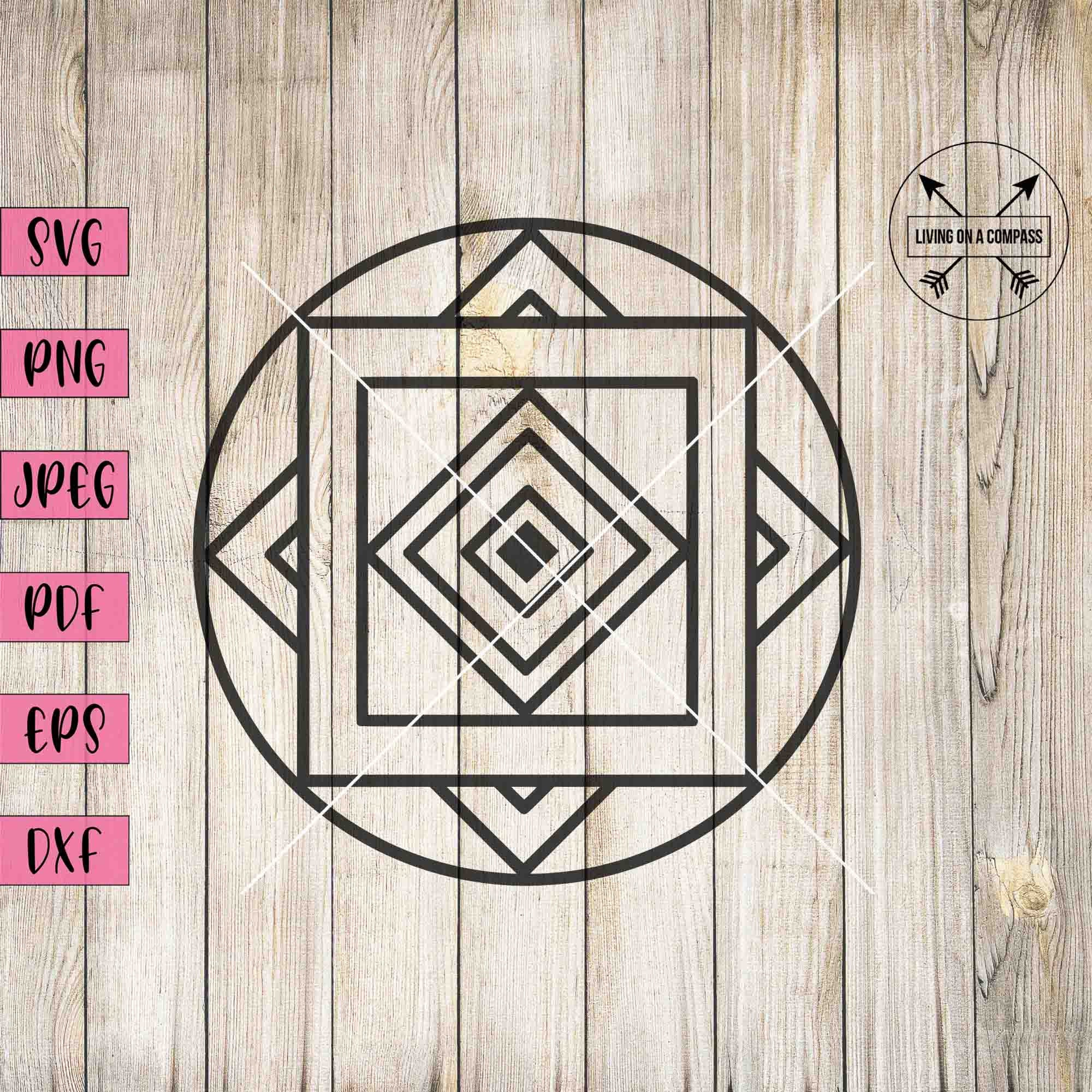 Square Mandala Svg, Diamond Mandala, Mandala Svg, Mandala Art Print ...
