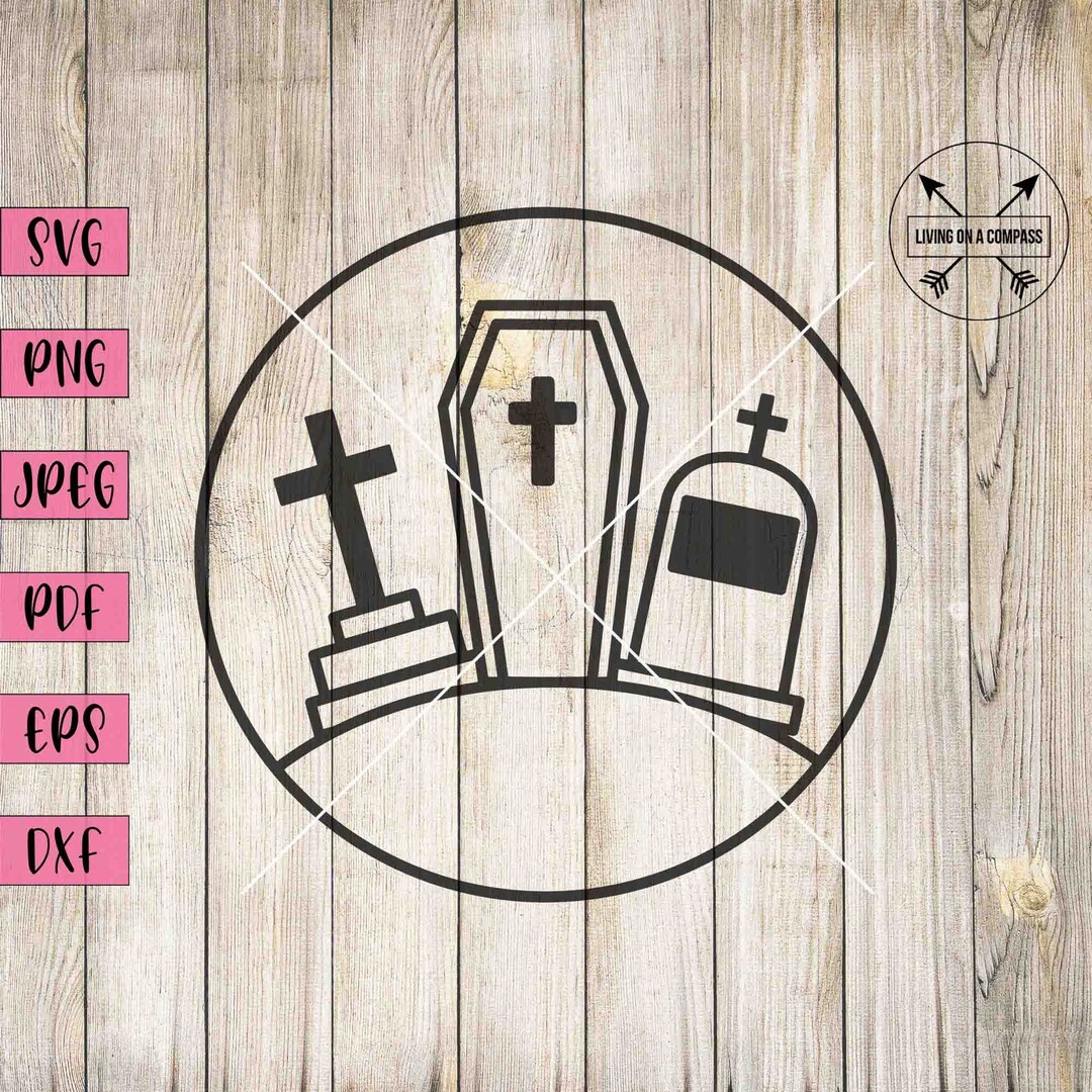 Graveyard Svg, Spooky Sticker, Spooky Decor, Spooky Wall Art, Scary Svg ...