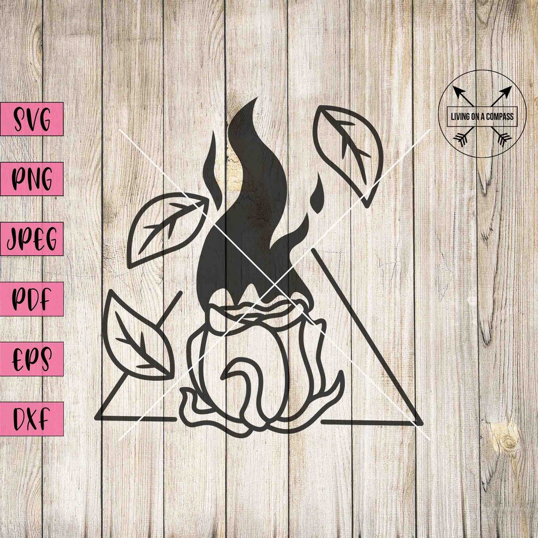 Flaming Rose Svg, White Roses Clipart, Flame Clipart, Flames Svg, Rose ...