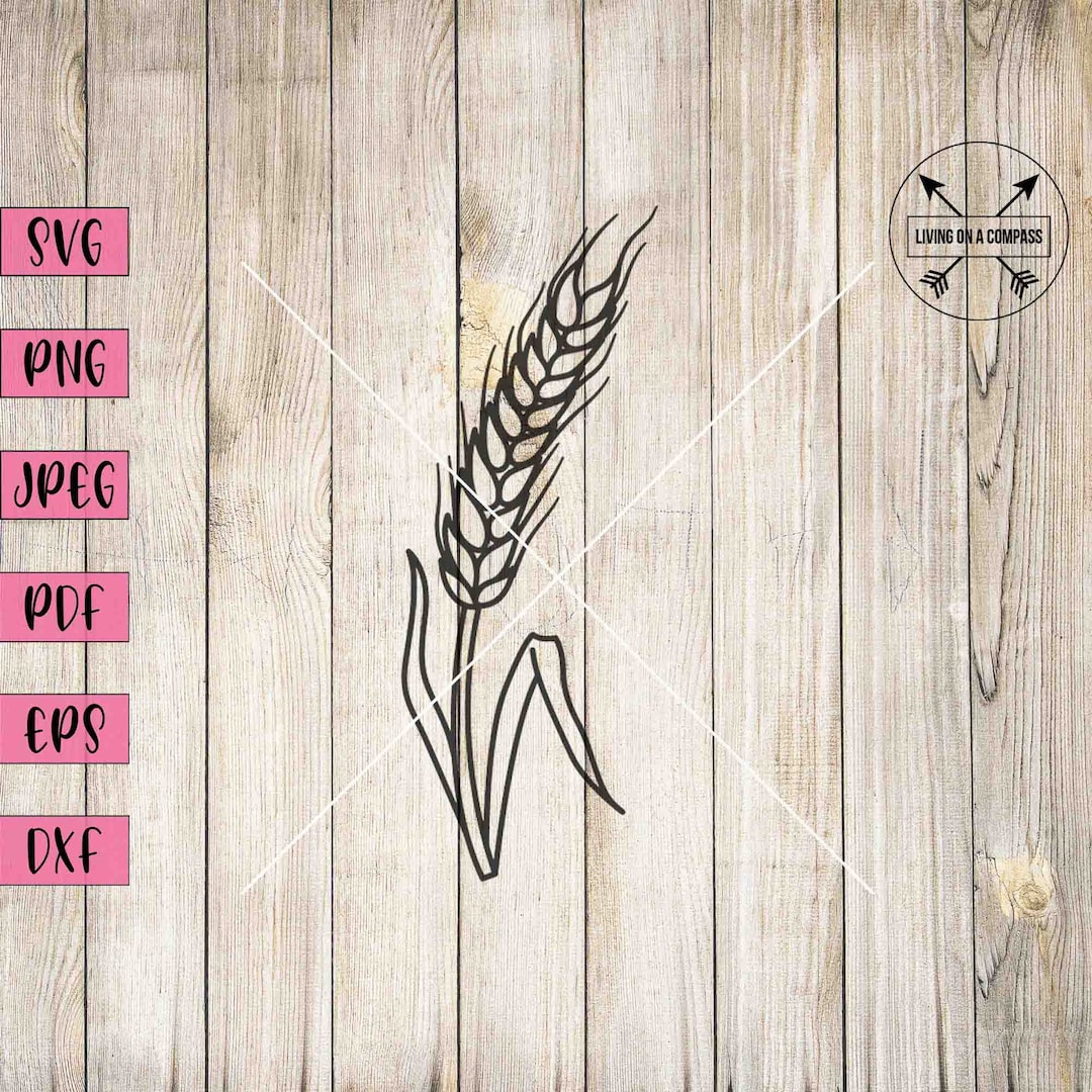 Wheat Svg, Wheat Clipart, Wheat Print, Barley Svg, Farmhouse Wall Decor ...