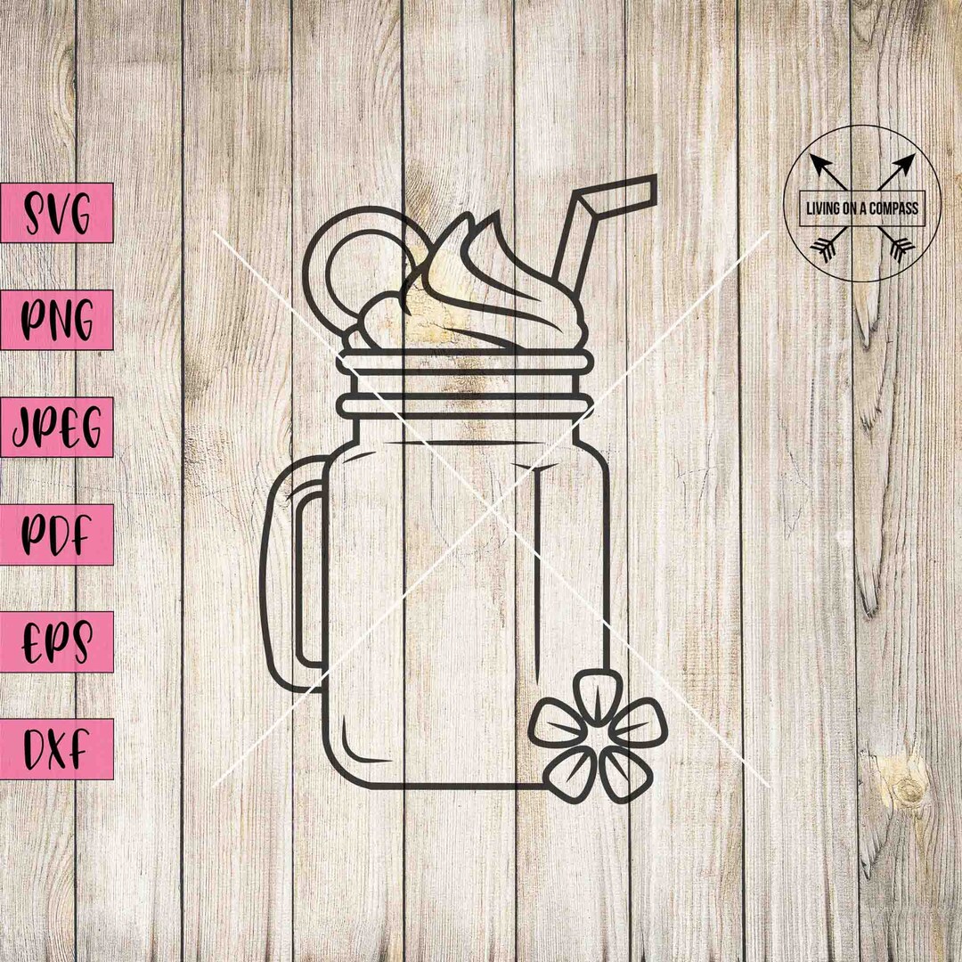 Frappuccino Svg, Frappe Clipart, Cafe Decor, Shake Svg, Milkshake Svg ...