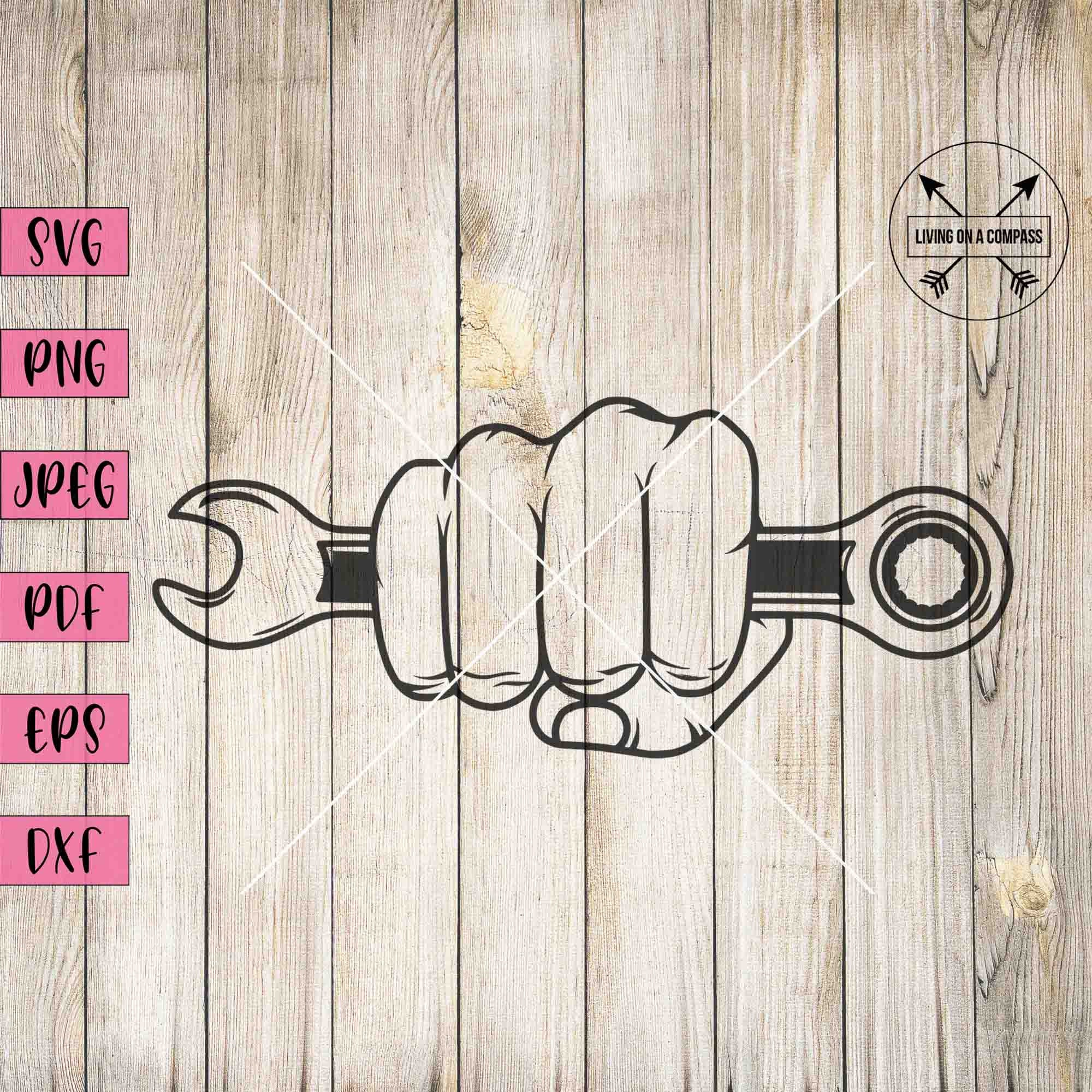 Wrench Svg, Wrench Clipart, Hand Svg, Tools Svg, Custom Workshop Signs ...