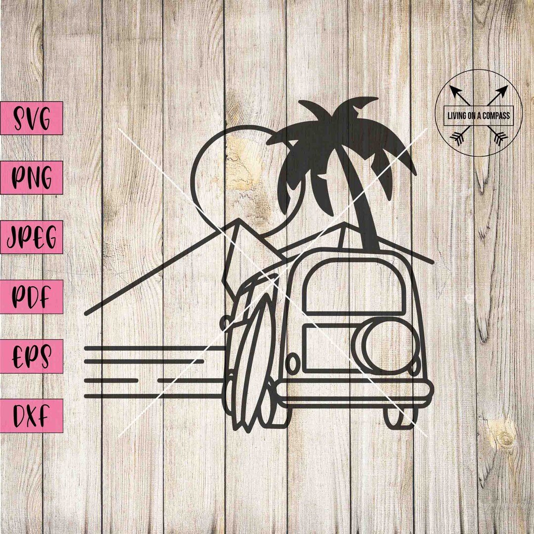Van Svg, Rv Png, Van Clip Art, Van Cut File, Beach Van, Surf Svg, Surf ...