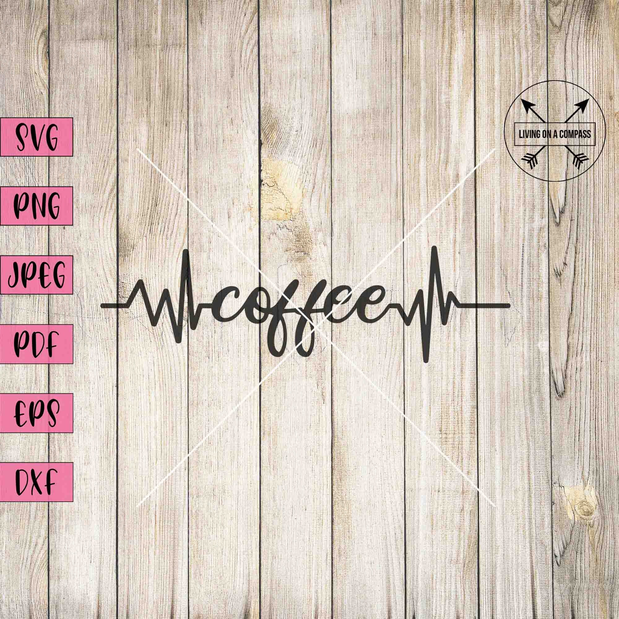 Coffee Heartbeat Svg Coffee Lovers Coffee Planner Stickers - Etsy