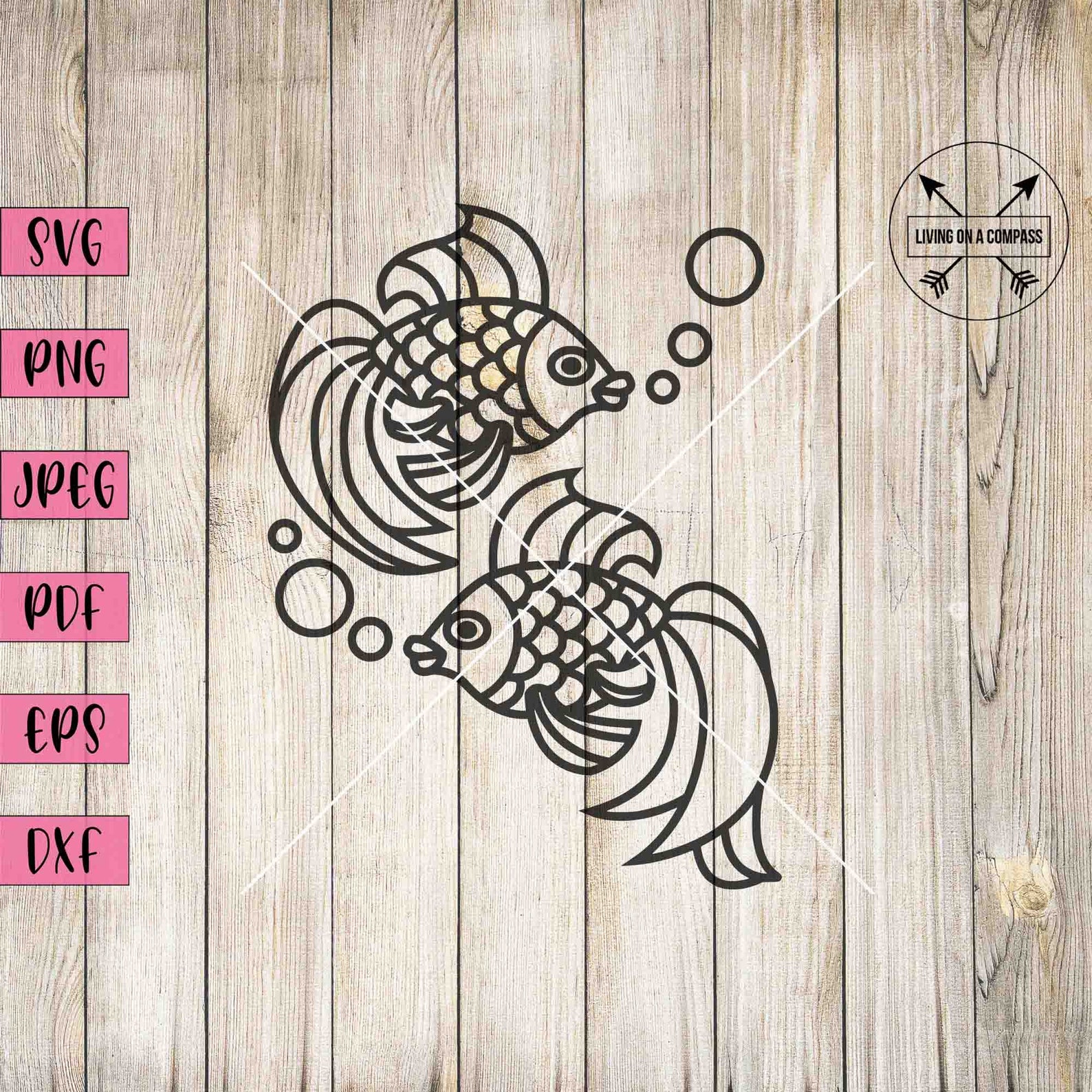 Goldfish Svg, Goldfish Clipart, Fish Svg, Fish Decals, Fish Stickers ...