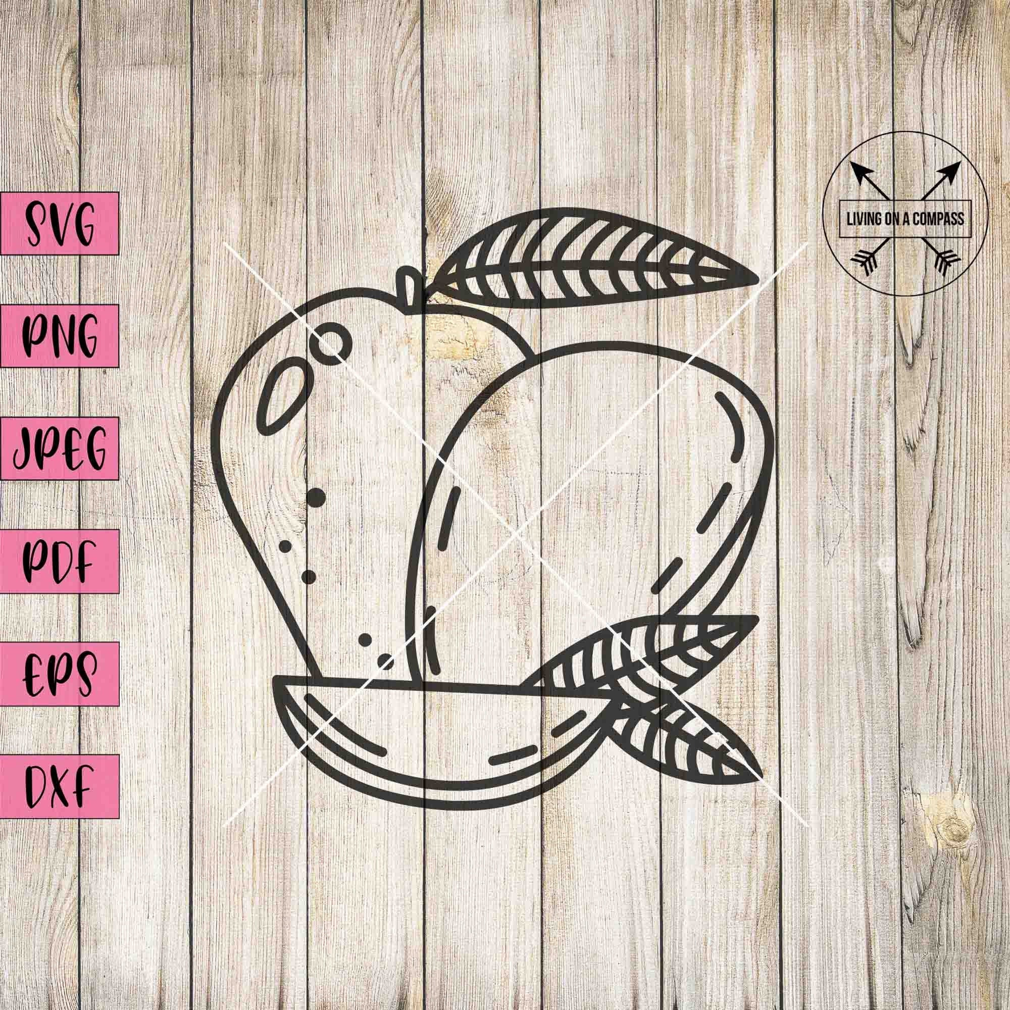 Mango Line Drawing Clip Art Fruits Pear Svg Fruit Print - Etsy