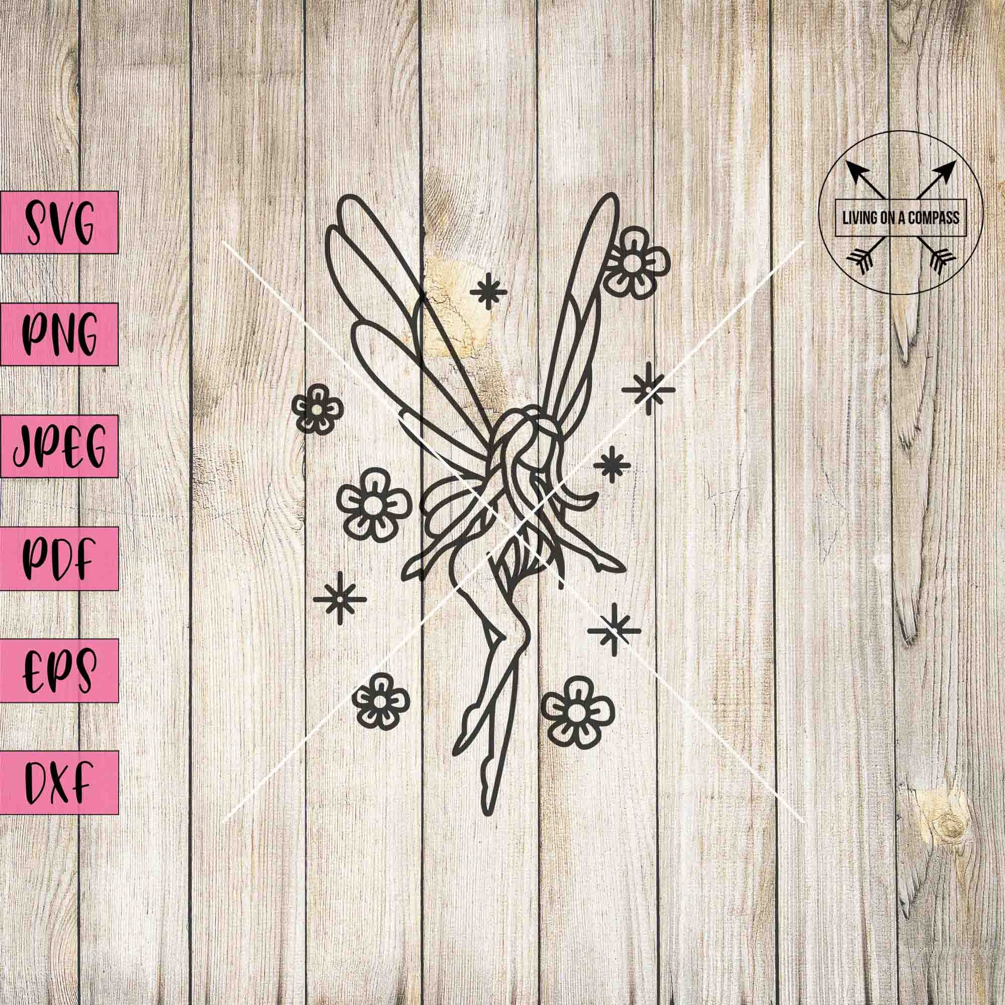 Fairy Svg, Fairy Png, Fairy Clipart, Floral Fairy, Fairy Cut File, Fairy Vector, Magic Svg ...
