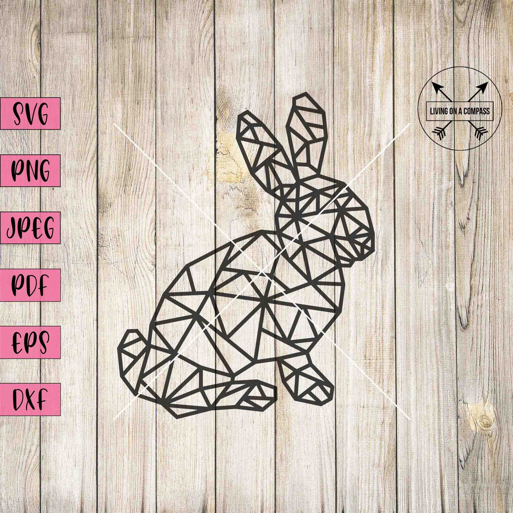 Rabbit Svg, Geometric Rabbit Svg, Bunny Svg, Bunny Png, Bunny Clipart ...