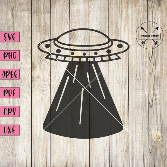 Ufo Svg Ufo Sticker Alien Clip Art Alien Wall Art Alien - Etsy