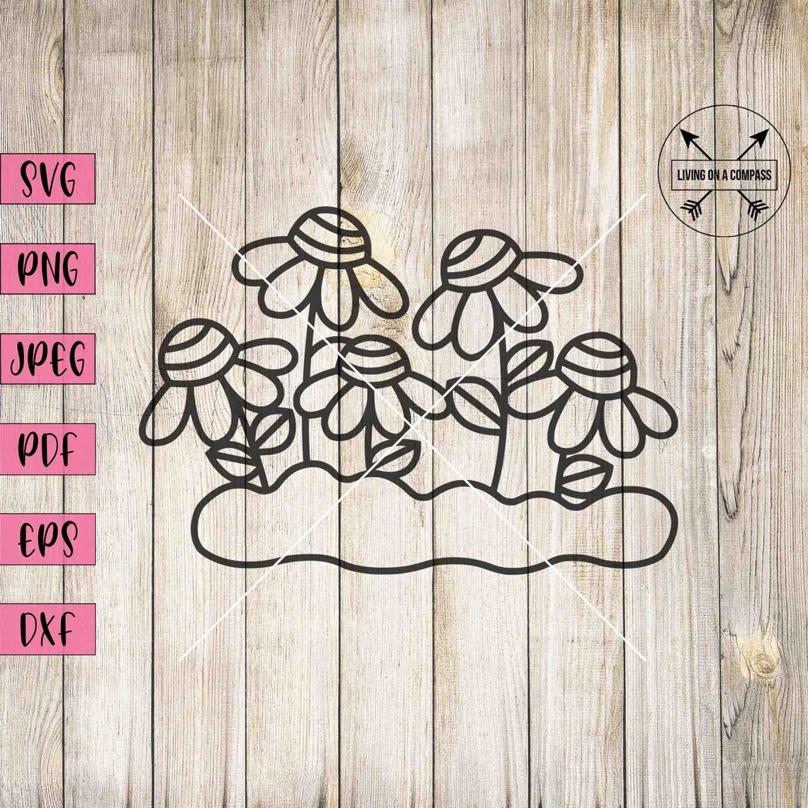 Daisies Svg, Flower Clipart, Sunflower Svg, Spring Flower Svg, Floral ...