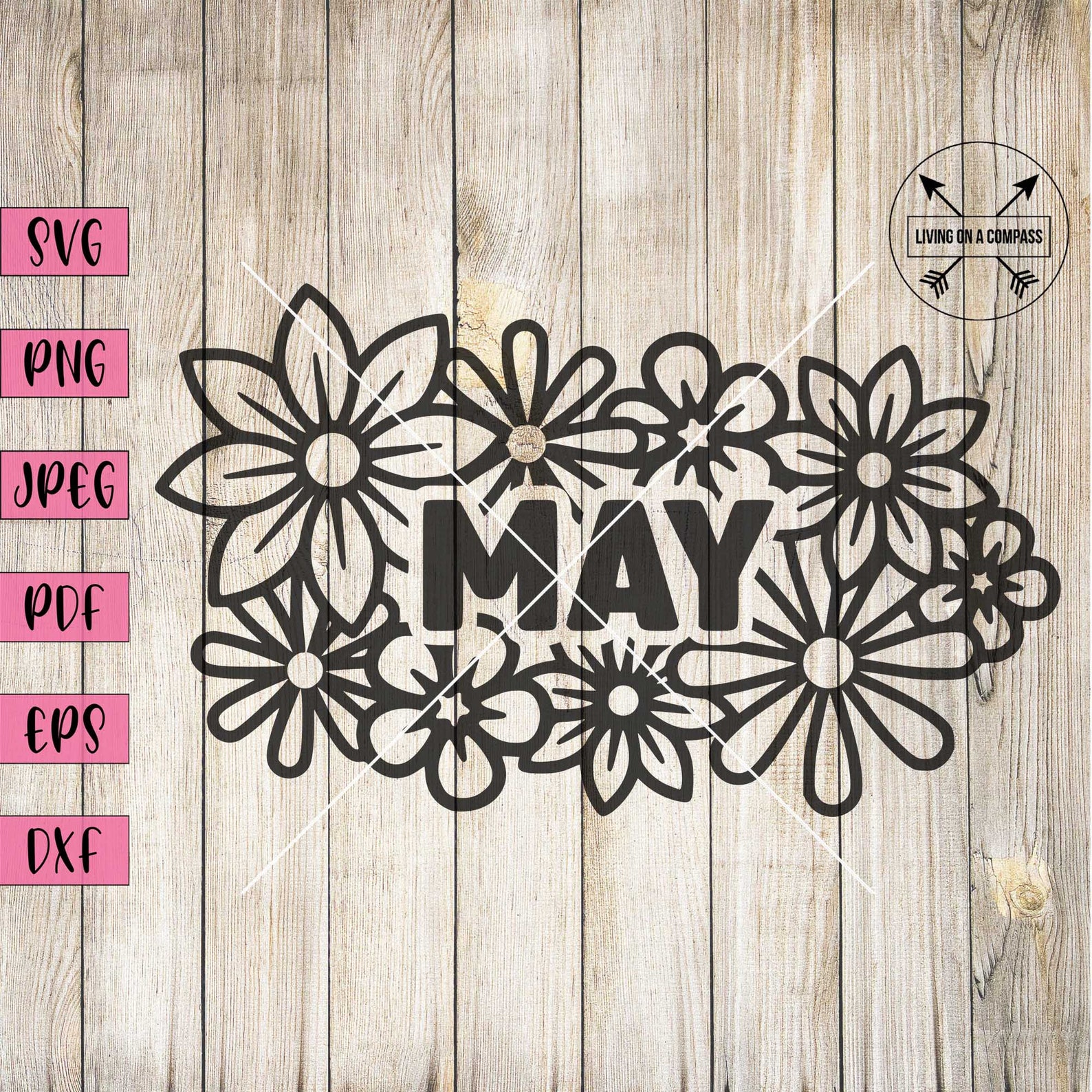 May Svg, Floral Word Art Svg, Birth Month Svg, Flower Birth Month ...
