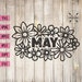 May Svg, Floral Word Art Svg, Birth Month Svg, Flower Birth Month ...