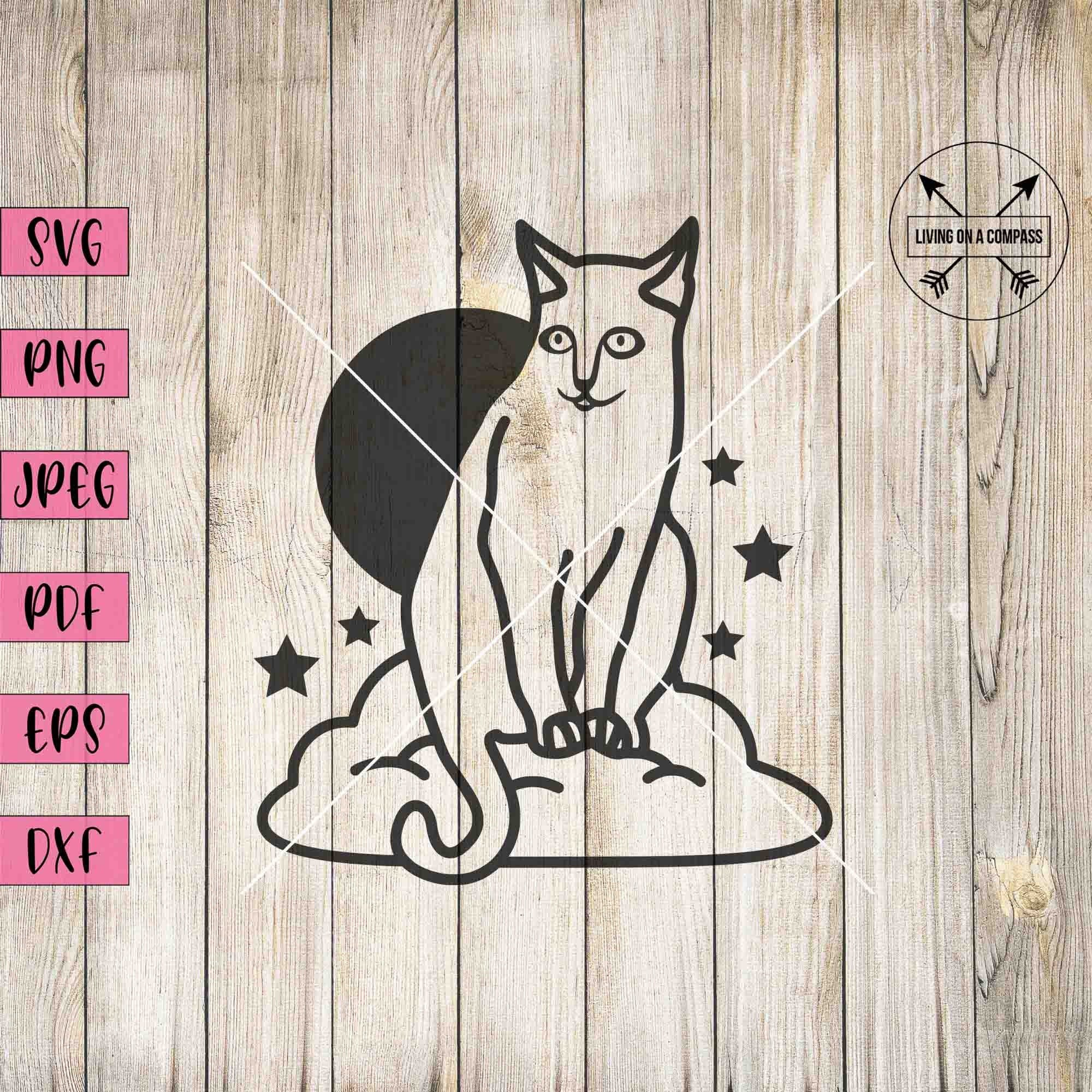Bobcat Svg Cat Clipart Cat Wall Art Cat Sticker Cat Svg - Etsy