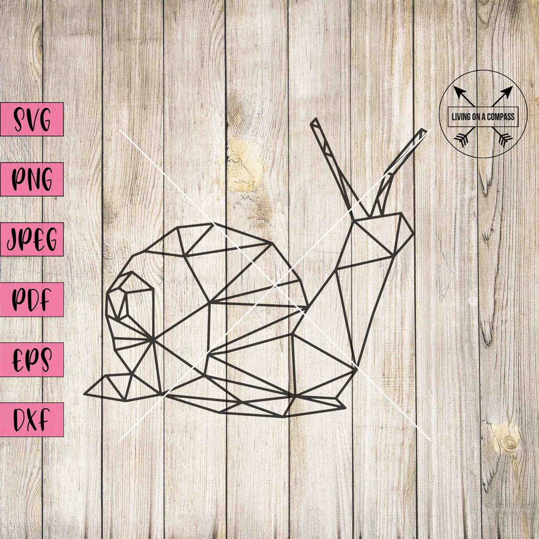 Snail Svg, Geometric Snail, Snail Clipart, Snail Png, Snail Cut File ...