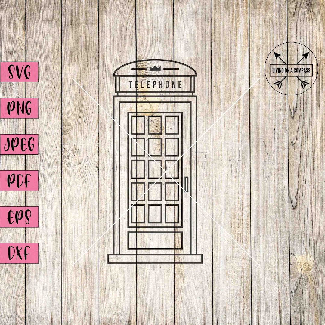 Telephone Booth Svg, London Telephone Booth, Red Phone Booth, British ...