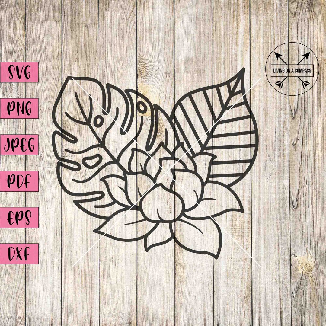 Tropical Flower Svg, Tropical Flower Clipart, Flowers Png, Hawaiian ...