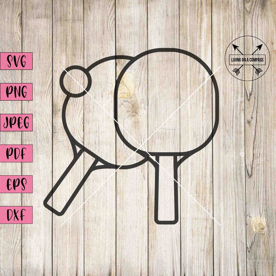 Ping Pong Svg, Table Tennis Clipart, Table Tennis Decal, Ping Pong Clip ...