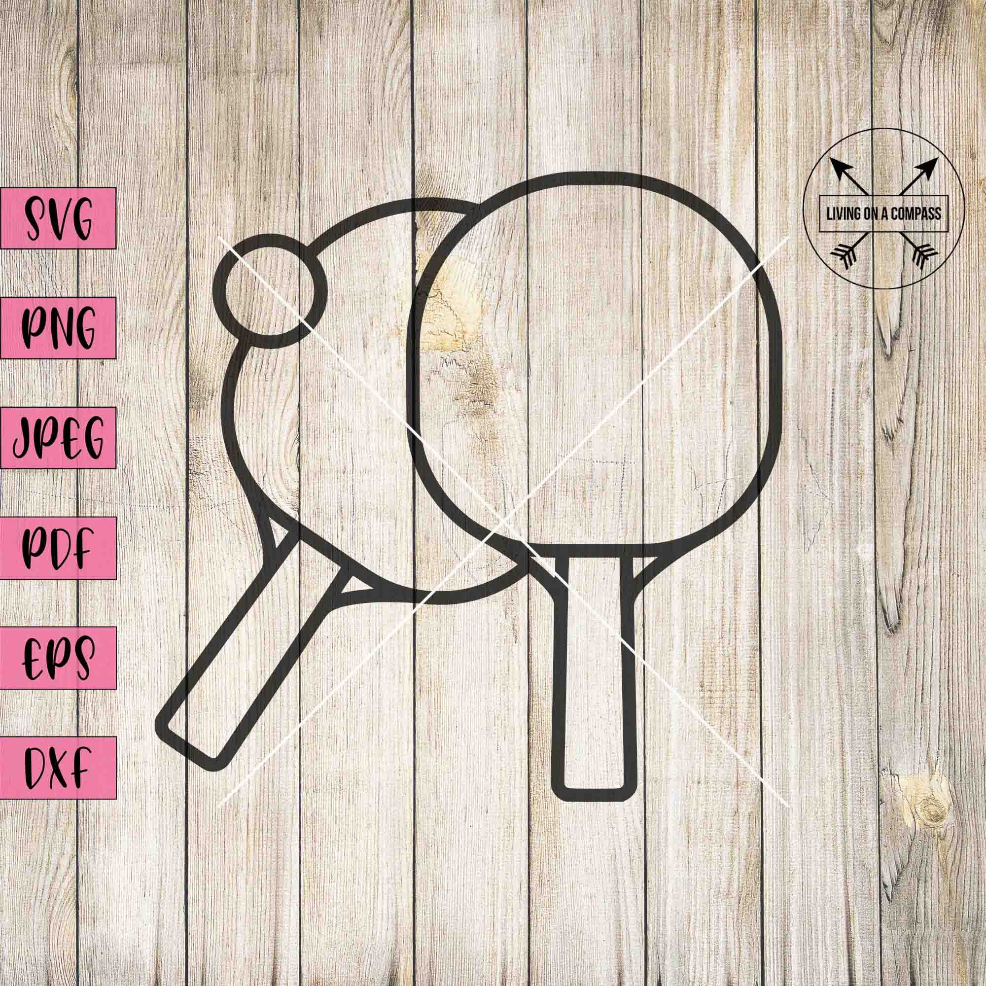 Ping Pong Svg, Table Tennis Clipart, Table Tennis Decal, Ping Pong Clip ...