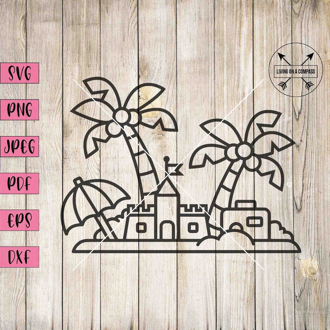 Sand Castle Svg, Beach Ball, Sand Castle Clip Art, Beach Toys, Beach ...