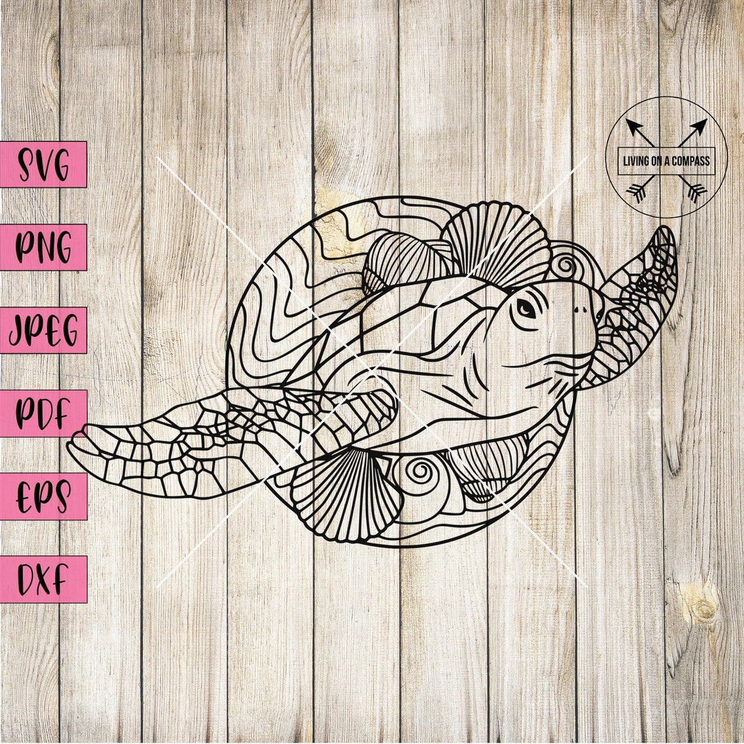 Sea Turtle Svg, Turtle Cut File, Turtle Clipart, Sea Turtle Wall Art ...